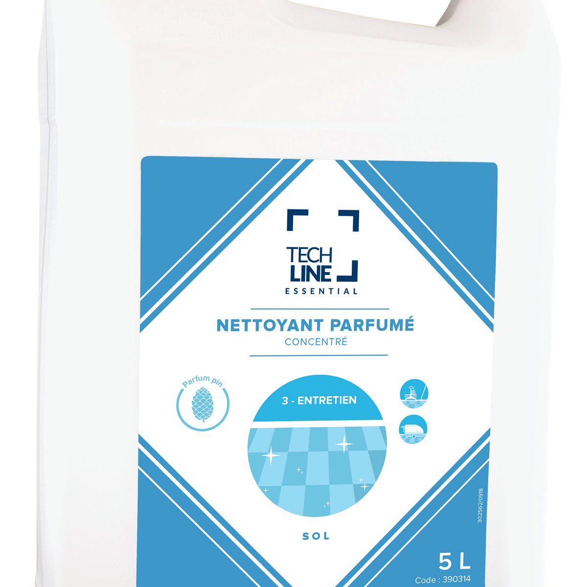 NETTOYANT SOLS PARFUM PIN TECHLINE 5L – Blue by Bunzl