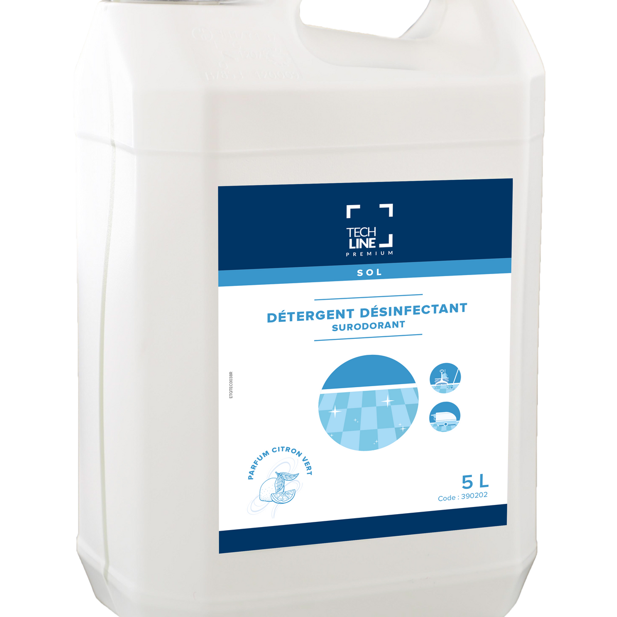 NETTOYANT DESINFECTANT SURODORANT CITRON VERT TECHLINE 5L – Blue by Bunzl
