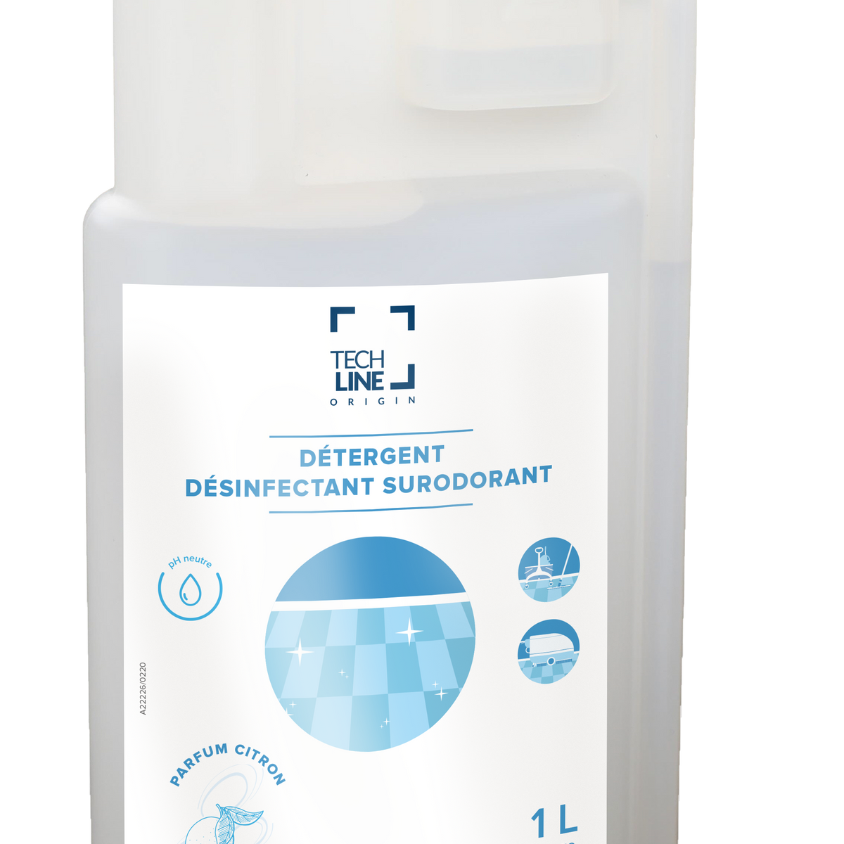 NETTOYANT DESINFECTANT SURODORANT CITRON TECHLINE 1L DOSEUR – Blue by Bunzl